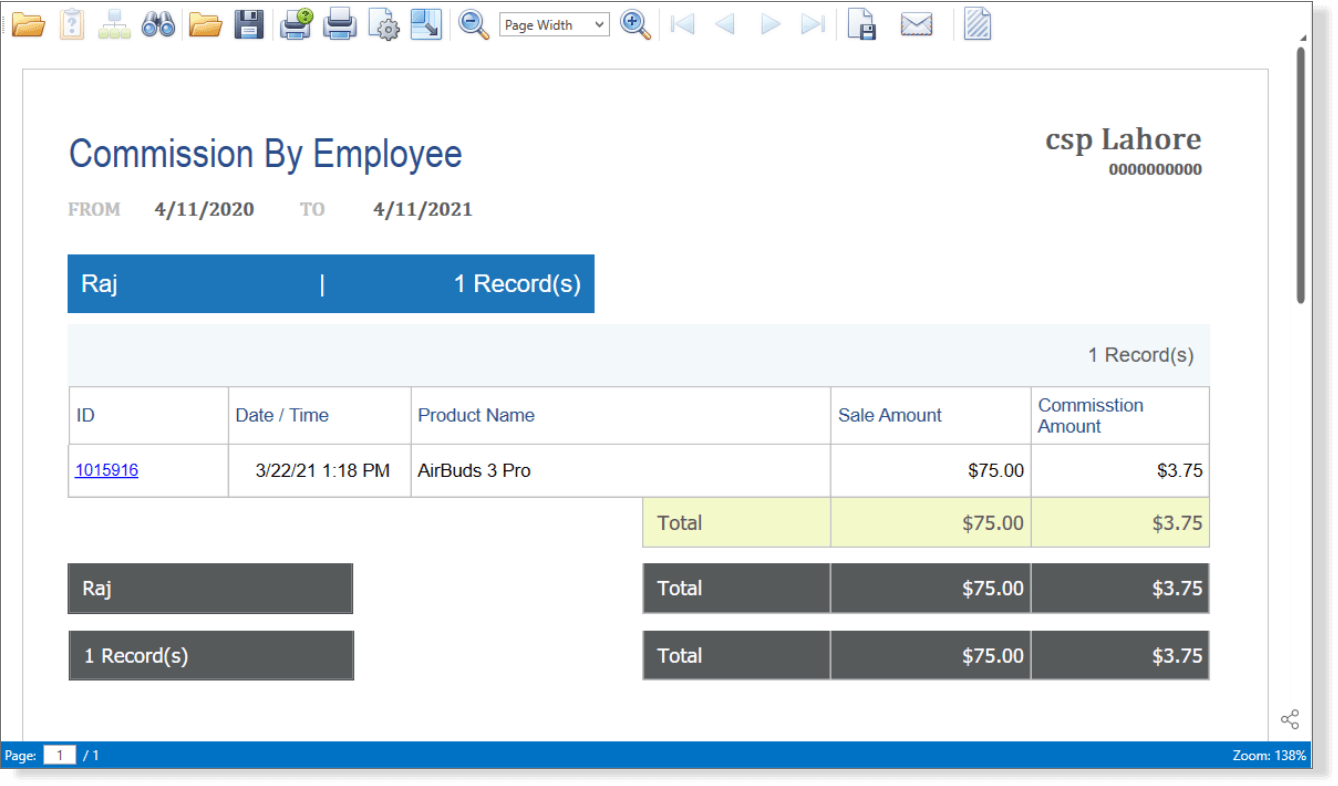 CellSmart POS - Commission