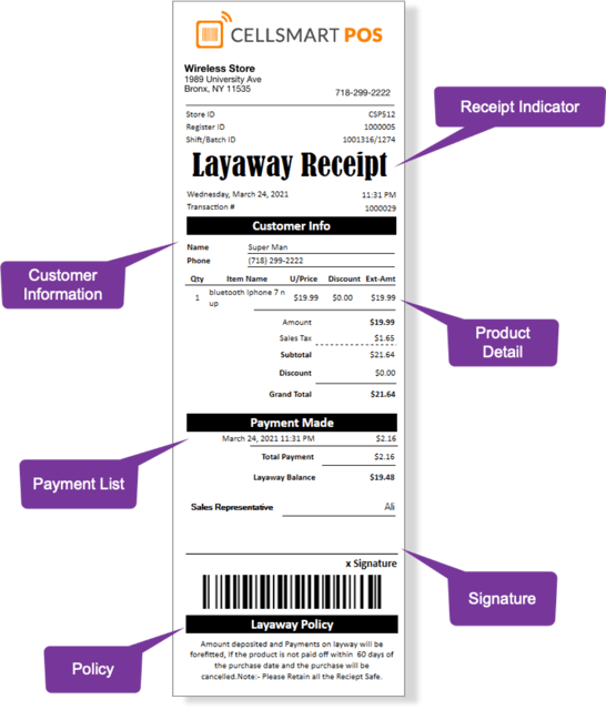 CellSmart POS - Layaway Software