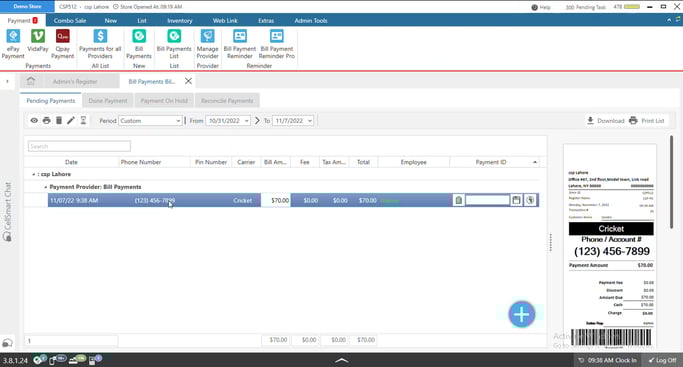 CellSmart POS - Bill Payment