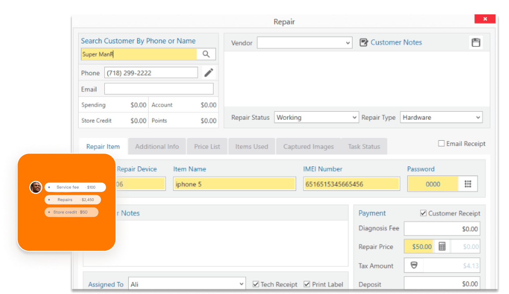 CellSmart POS - Product Repair