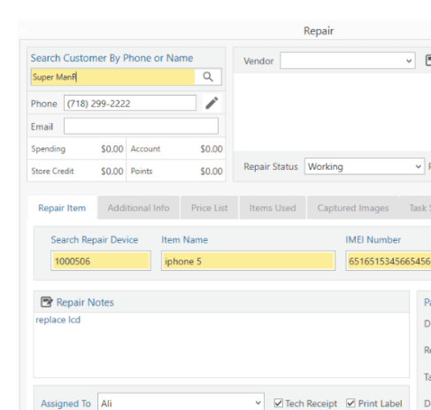 CellSmart POS - Product Repair