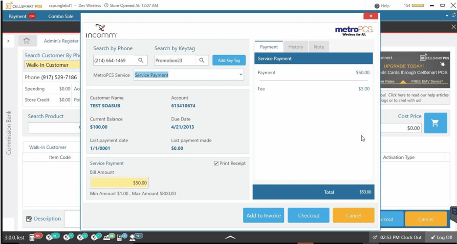 CellSmart POS - Bill Payment